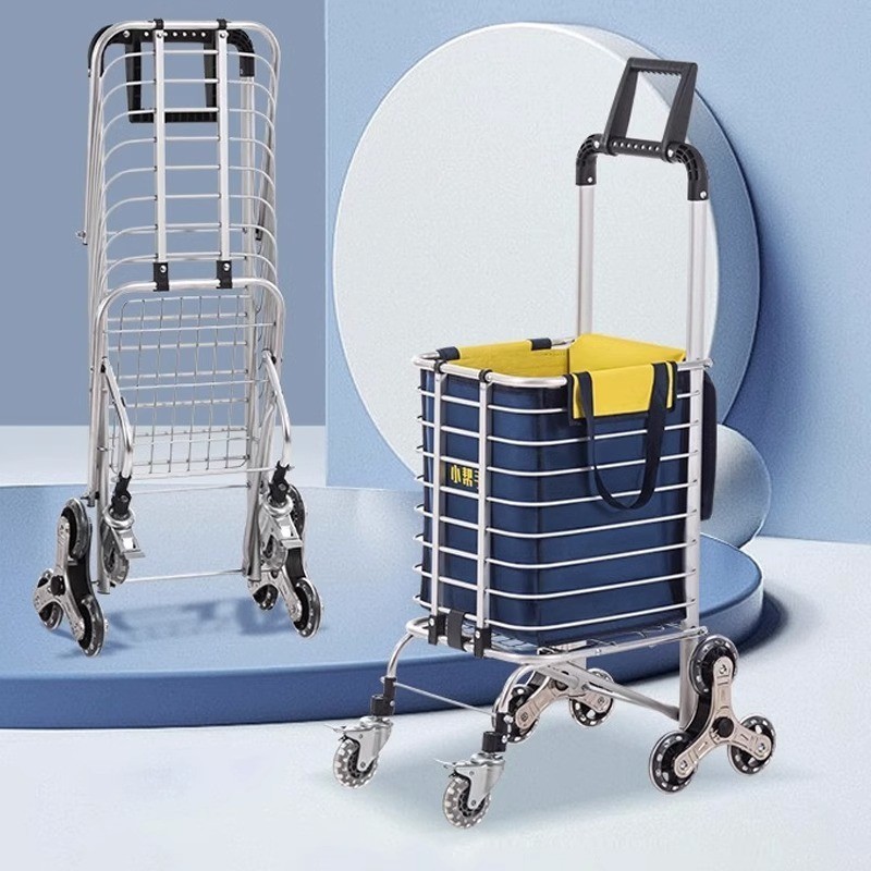 Portable Shopping Cart Trolley Influencer Pull Goods Lightweight ...