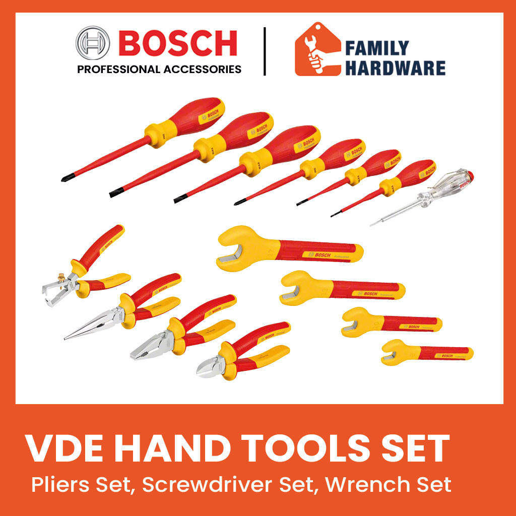 BOSCH VDE Hand Tools Insulated Plier Set Screwdriver Set Wrench Set ...