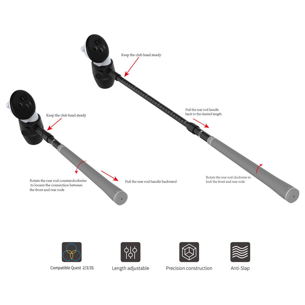 VR Golf Club VR Golf Handle Grip 80 Degree Keep Tracking Controller ...