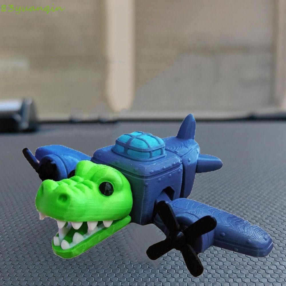 YUANQIN Italian Brainrot Figure, Movable Joints Crocodile 3D Printed ...