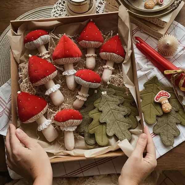 {Muzi Handmade} Mushroom Sachet diy Sachet Material Pack Dragon Boat ...