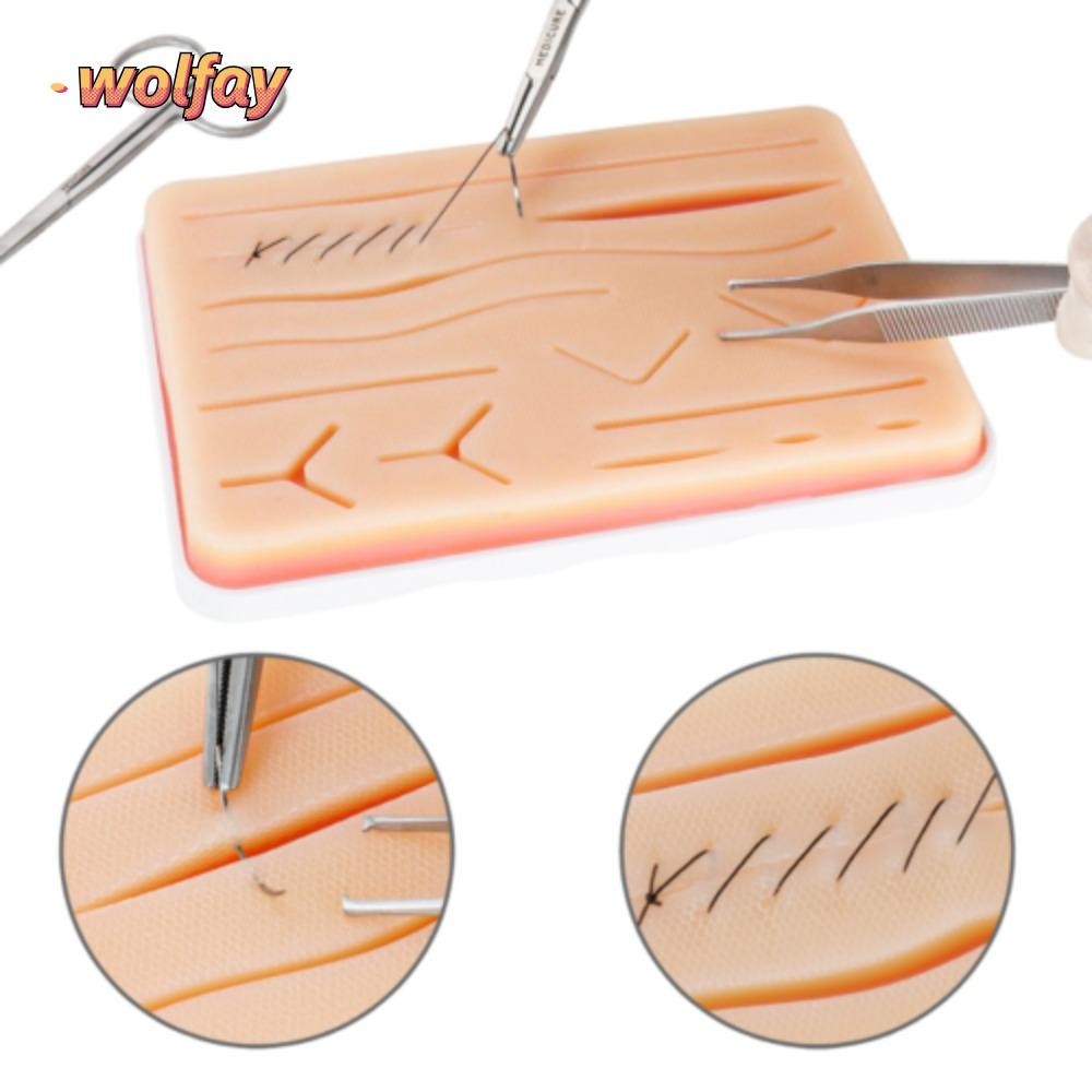 WOLFAY Silicone Skin Pad, Simulation Training Kit Suture Practice Skin ...