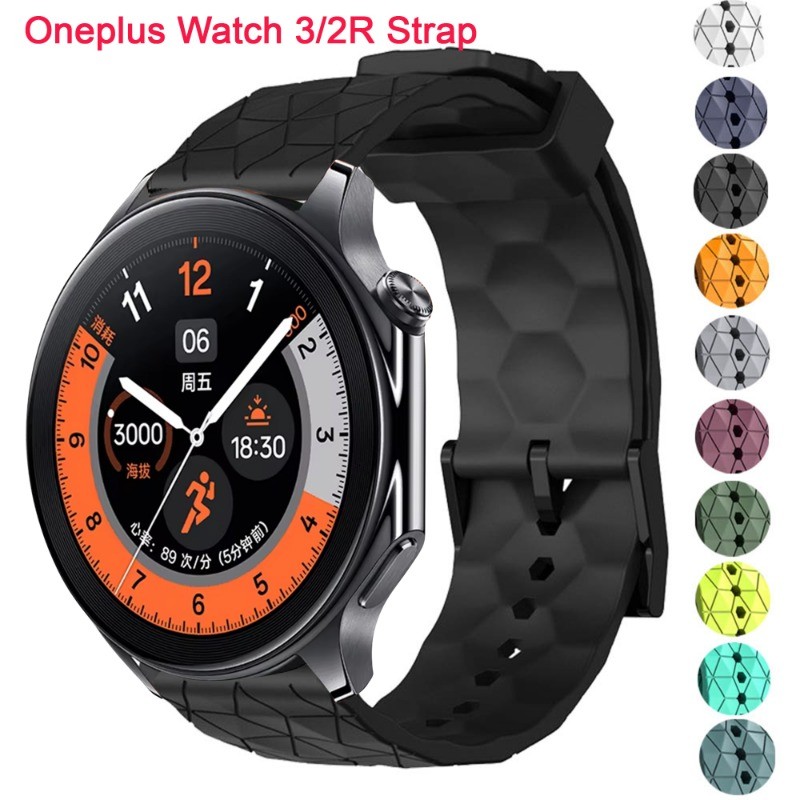 20mm 22mm Football pattern Silicone Straps Band For OPPO Watch X2/X/4 ...