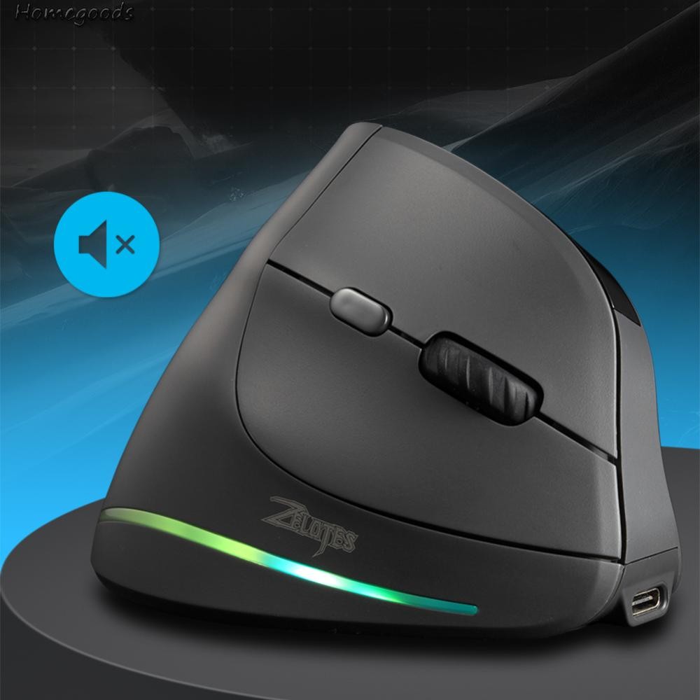 Vertical Wireless Mouse Adjustable DPI Ergonomic Mouse Rechargeable Tri ...