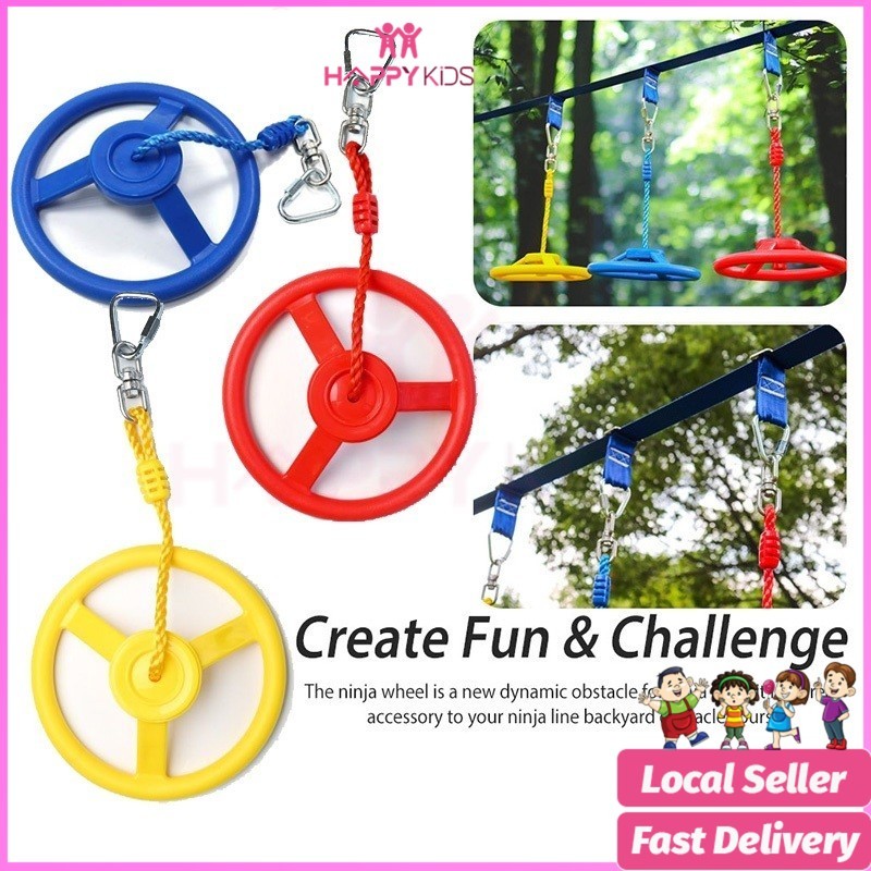 Kids Ninja Wheel Children Climbing Monkey Swing for Kids Jungle ...