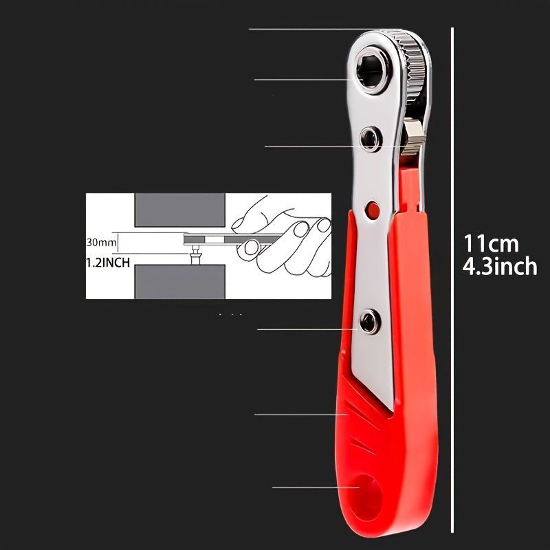 Small Space Quick Ratchet Screwdriver L-Shaped Right-Angle Corner Elbow ...