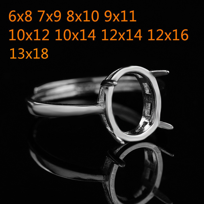 Ring Frame | S925 Silver Plated Simple Classic Four-Claw Ring Setting ...