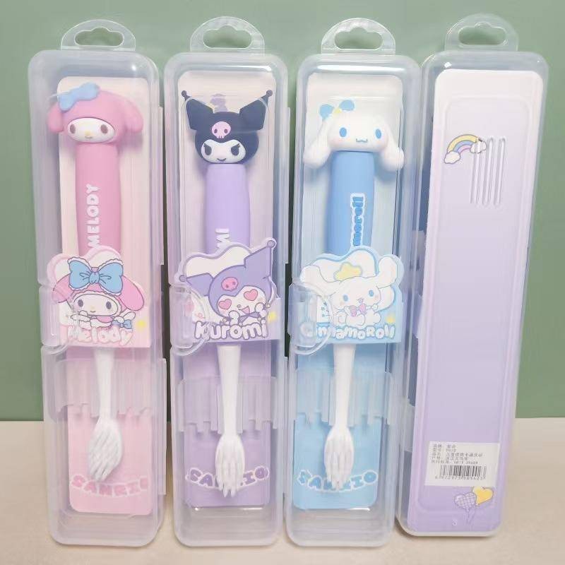 1PC 3D Stereo Sanrio Mymelody Kuromi Cinnamoroll Shape Toothbrush Ultra ...