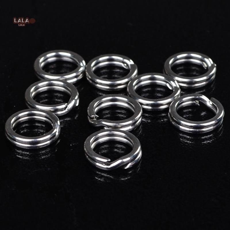 Heavy Duty Stainless Steel Double Loop Hook Swivel Tackle Fishing Split ...