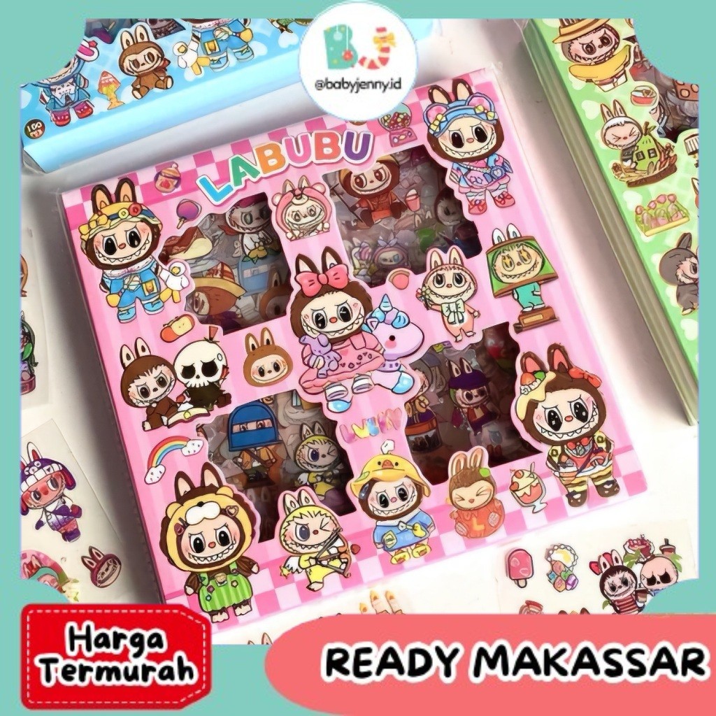 [babyjenny.id] J250 100 Sheets LABUBU Stickers Sanrio Momo Waterproof ...