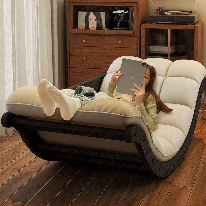 Rocking chair New solid wood recliner multi-functional moon rocking ...