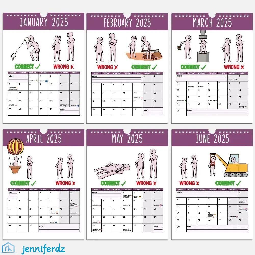 JENNIFERDZ 2025 Calendar, Hanging 12 Month How To Talk To Small People ...