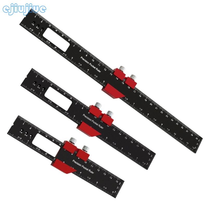 cc Woodworking Ruler Precisions Pocket Ruler Metal Slide Rule Inch and ...