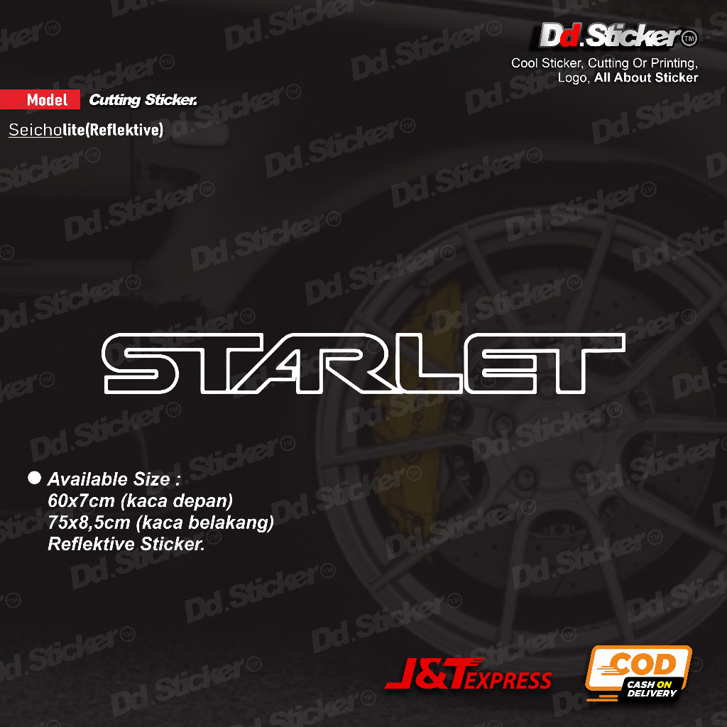Starlet Car Window Logo Sticker | Cutting Sticker | Shopee Malaysia
