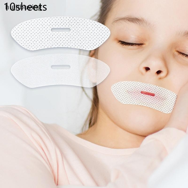 HBMY 10 Sheets Anti-Snoring Stickers For Children Adult Night Sleep Lip Nose Breathing Improving ...