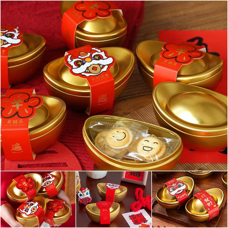 2025 New Year Candy Box Golden Ingot Kids Candy Package Boxes Creative ...