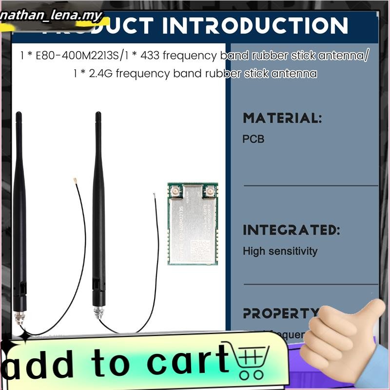 LoRa Dual-Band Wireless Module 433/868/915/2.4G SMD TCXO, SPI RF IPEX Stamp Hole By E80 ...