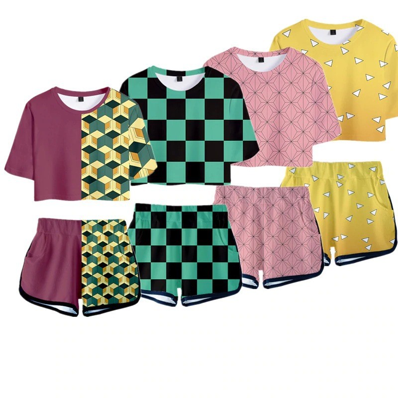 Zxmc Demon Slayer Blade Tanjiro Kitchen Gate Summer Dress Short Sleeve ...