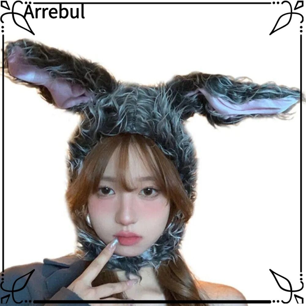 ARREBUL Bunny Ears Hat, Kawaii Plush Earflap Cap, Winter Warm Cute ...