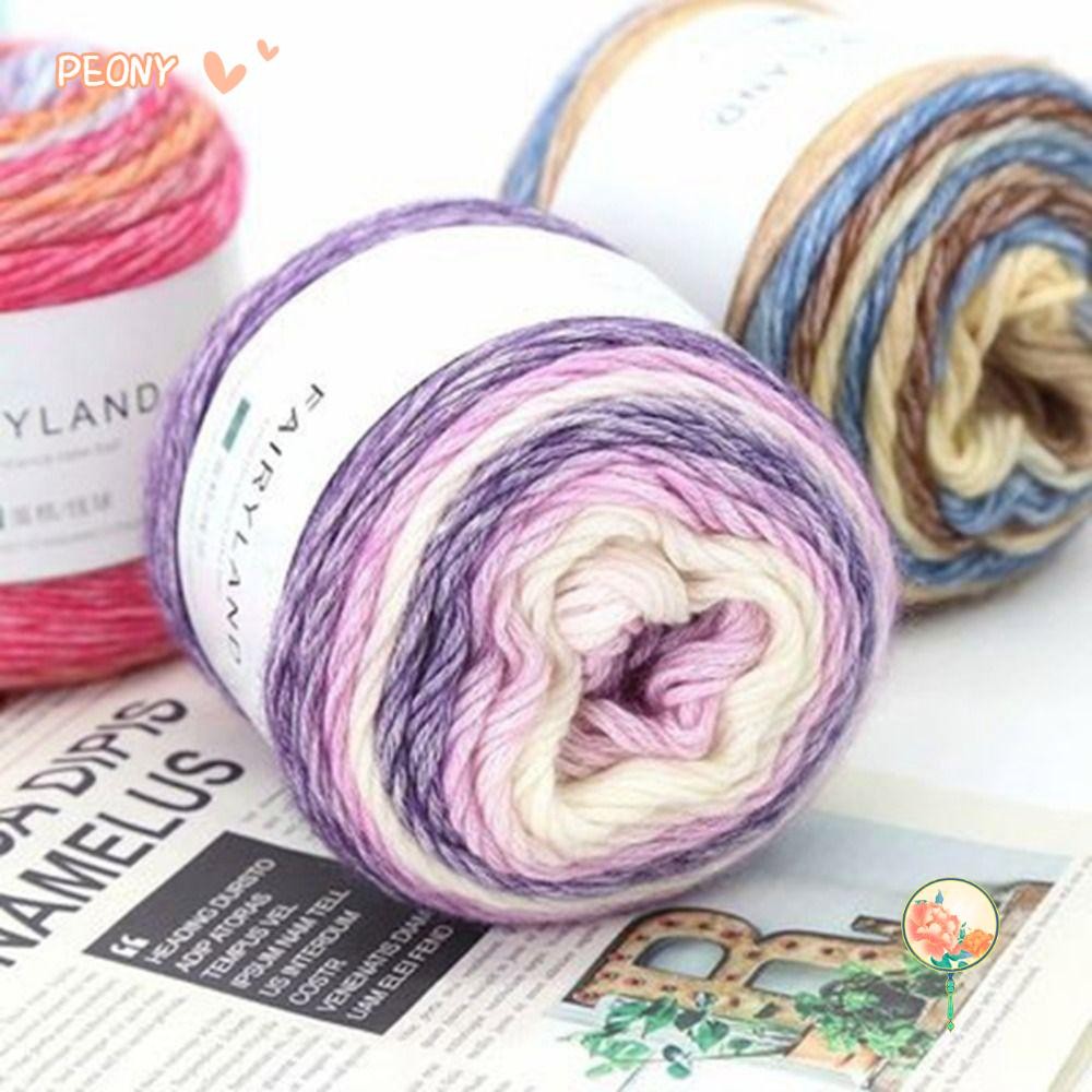 PEONY-HOME Cake Yarn Hand Woven Cotton Fancy Blend Yarn | Shopee Malaysia