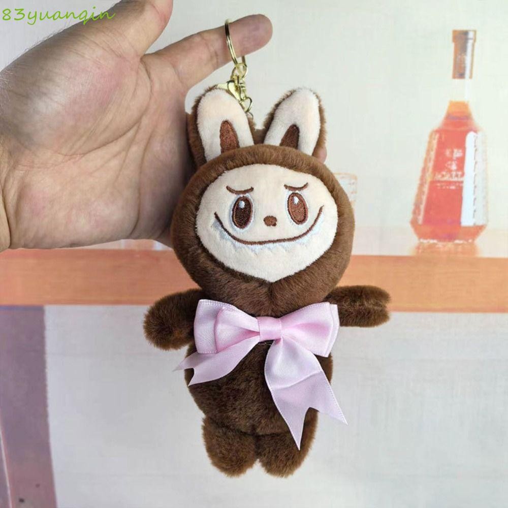 YUANQIN Labubu Plush Keychain, Bag Hanging Bowknot Plush Dolls, Cute ...