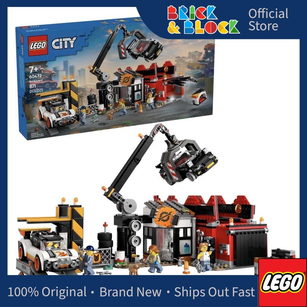 LEGO 60472 Scrapyard with Cars | LEGO City | Shopee Malaysia
