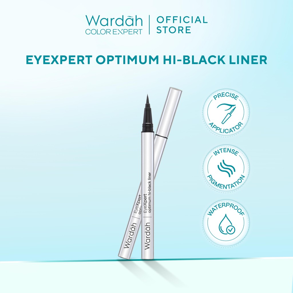 Wardah EyeXpert Optimum Hi-Black Liner -Waterproof Felt Tip Eyeliner with Intense Color, Long ...