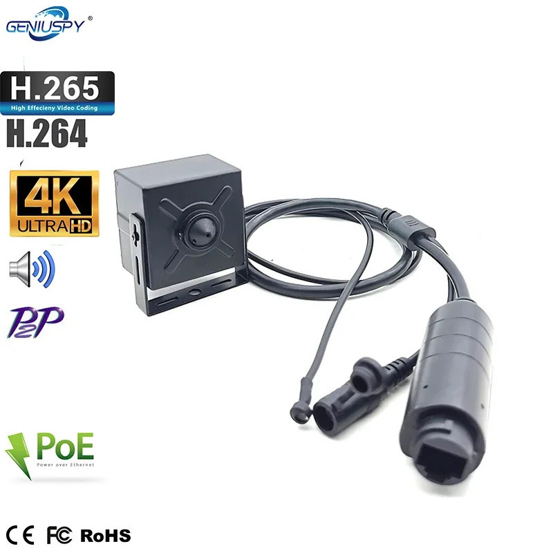 4K 8.0MP PoE Starlight MX415 Pin Hole Cube Square On vif RTMP RTSP Mini ...