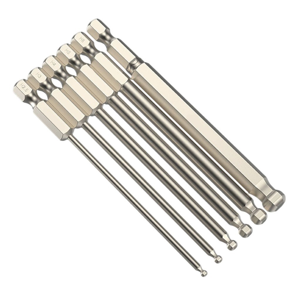 【qc】 1pc Ball End Hex Screwdriver Bit Metric Hex Bit 100mm Long ...
