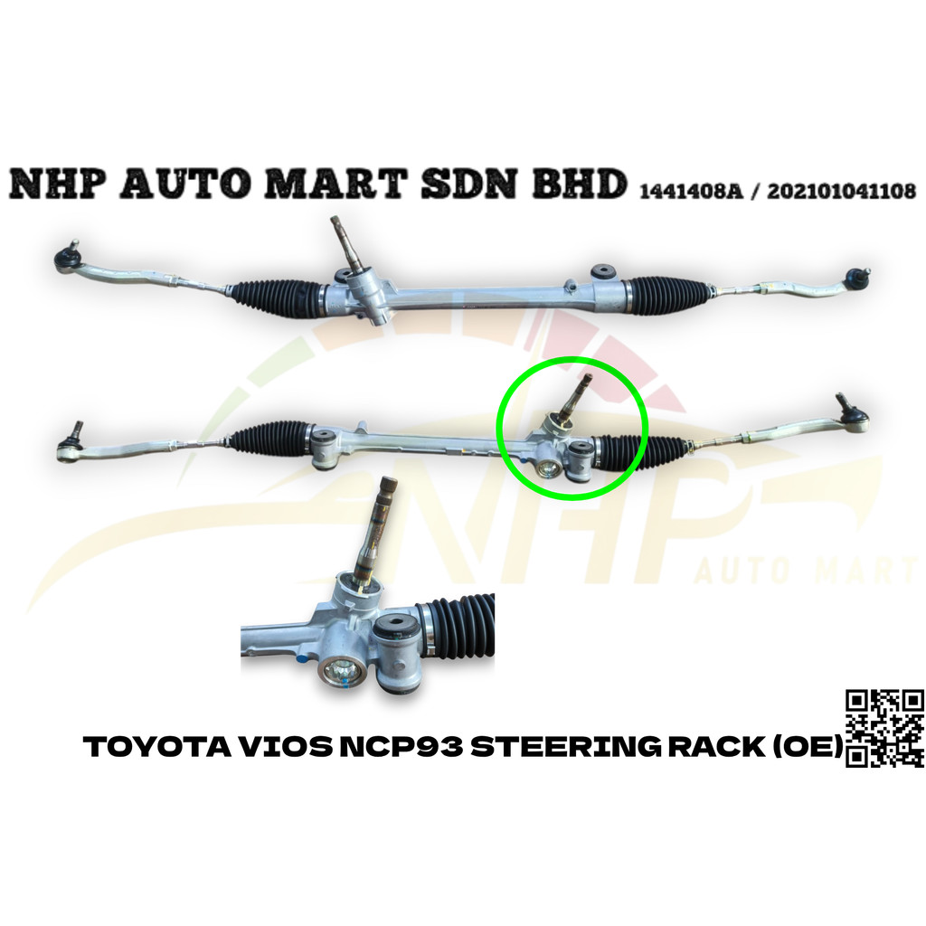 (CLEAR STOCK) OEM TOYOTA VIOS NCP93 POWER STEERING RACK Produk Baru ...