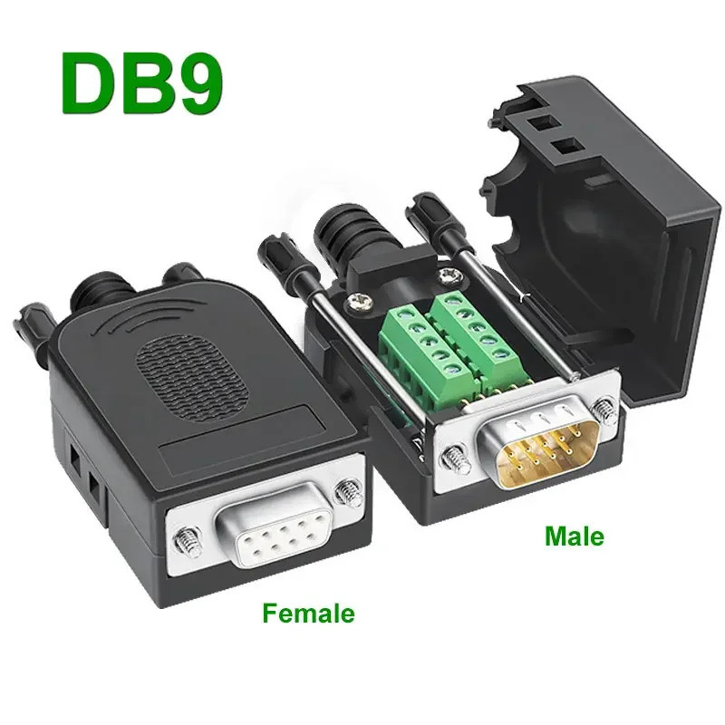 DB9 RS232 Connector D-SUB 9 Pin Male Female Plug RS485 Breakout ...