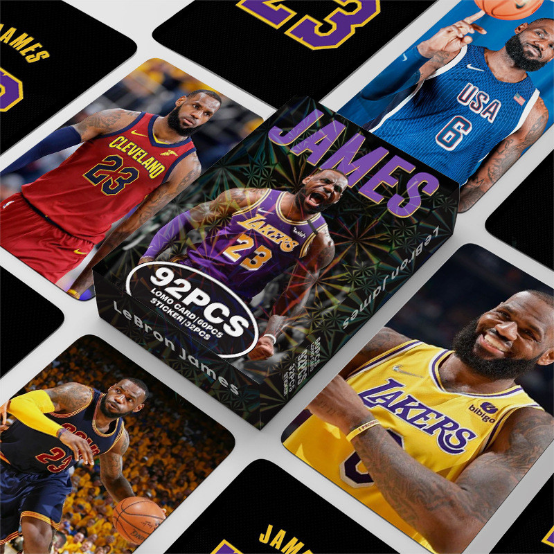 92pcs/box Basketball Superstar LeBron James Photocards LeBron James ...