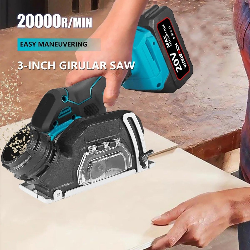 3 Inch 76mm Portable Electric Circular Saw 20000RPM Cordless Chain Saw ...