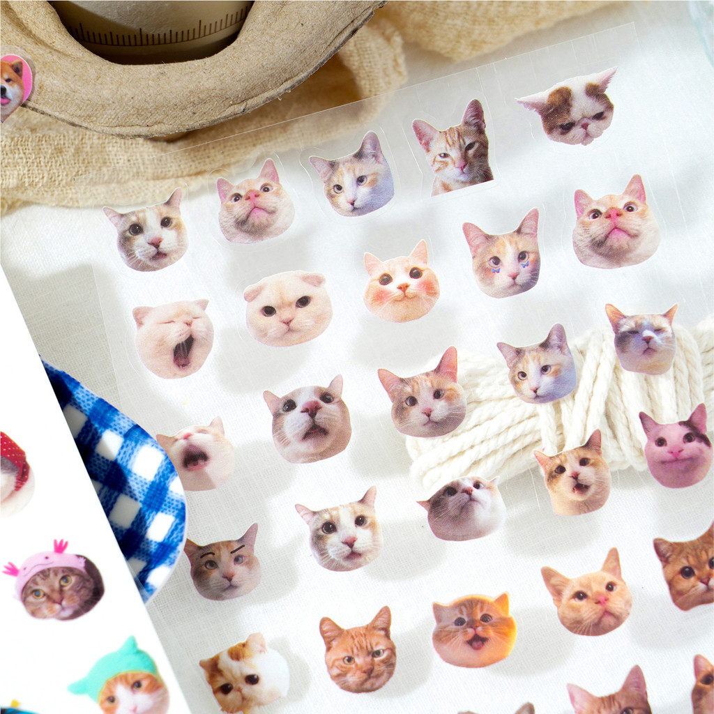 Small Size Scrapbook Stickers DIY Decoration Super Cute Cats Stickers ...