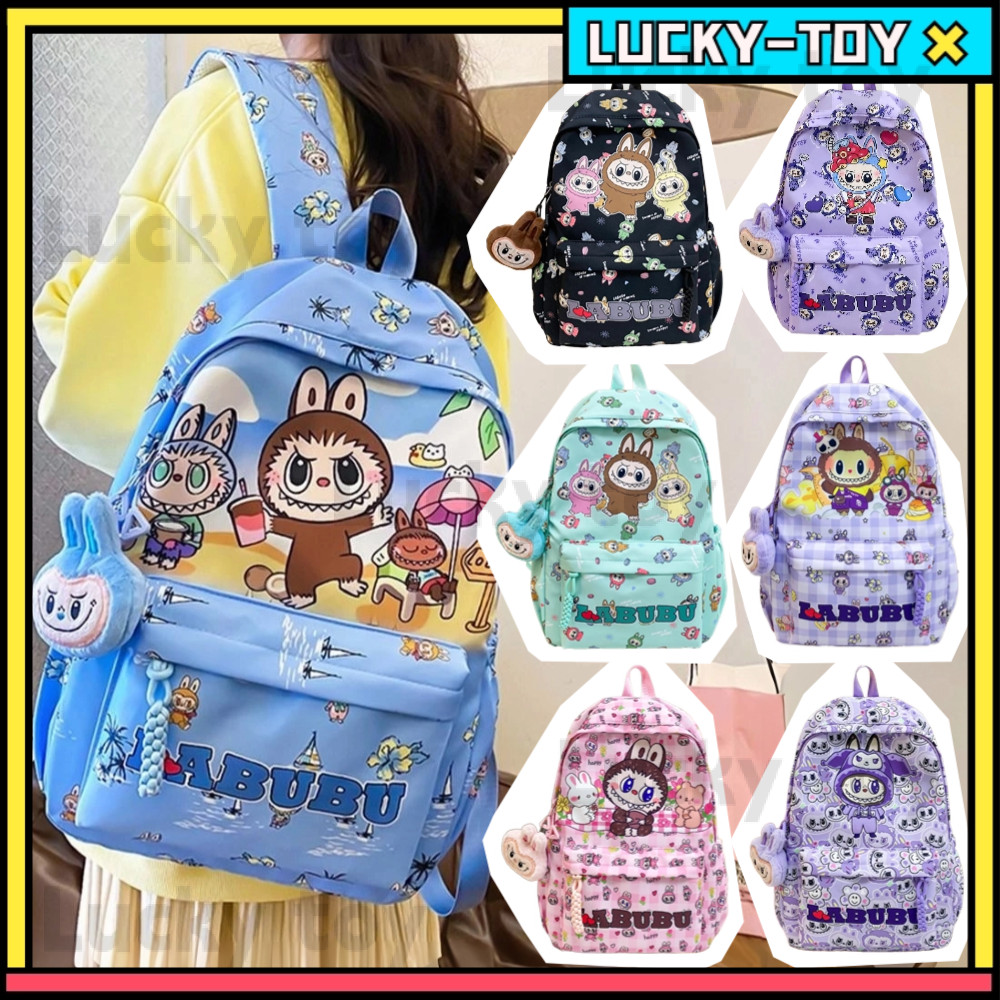 【Ready Stock 🇲🇾】42cm Labubu Beg Sekolah Murah Budak Perempuan Labubu ...