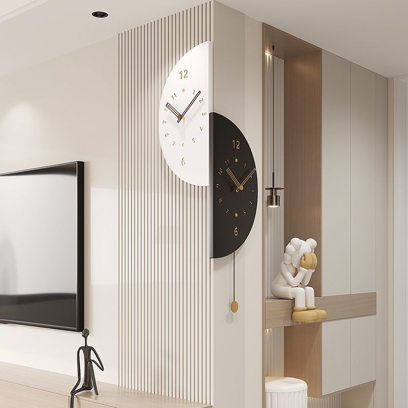 Double-sided Corner Wall Clock Household Clock Living Room Light Luxury ...