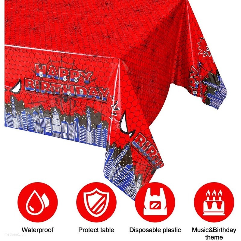Spider Man themed party disposable waterproof tablecloth superhero ...