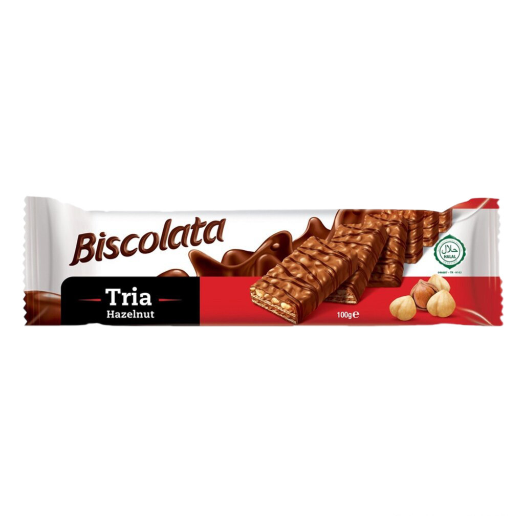 Biscolata Tria Hazelnut Wafer (100g) | Shopee Malaysia