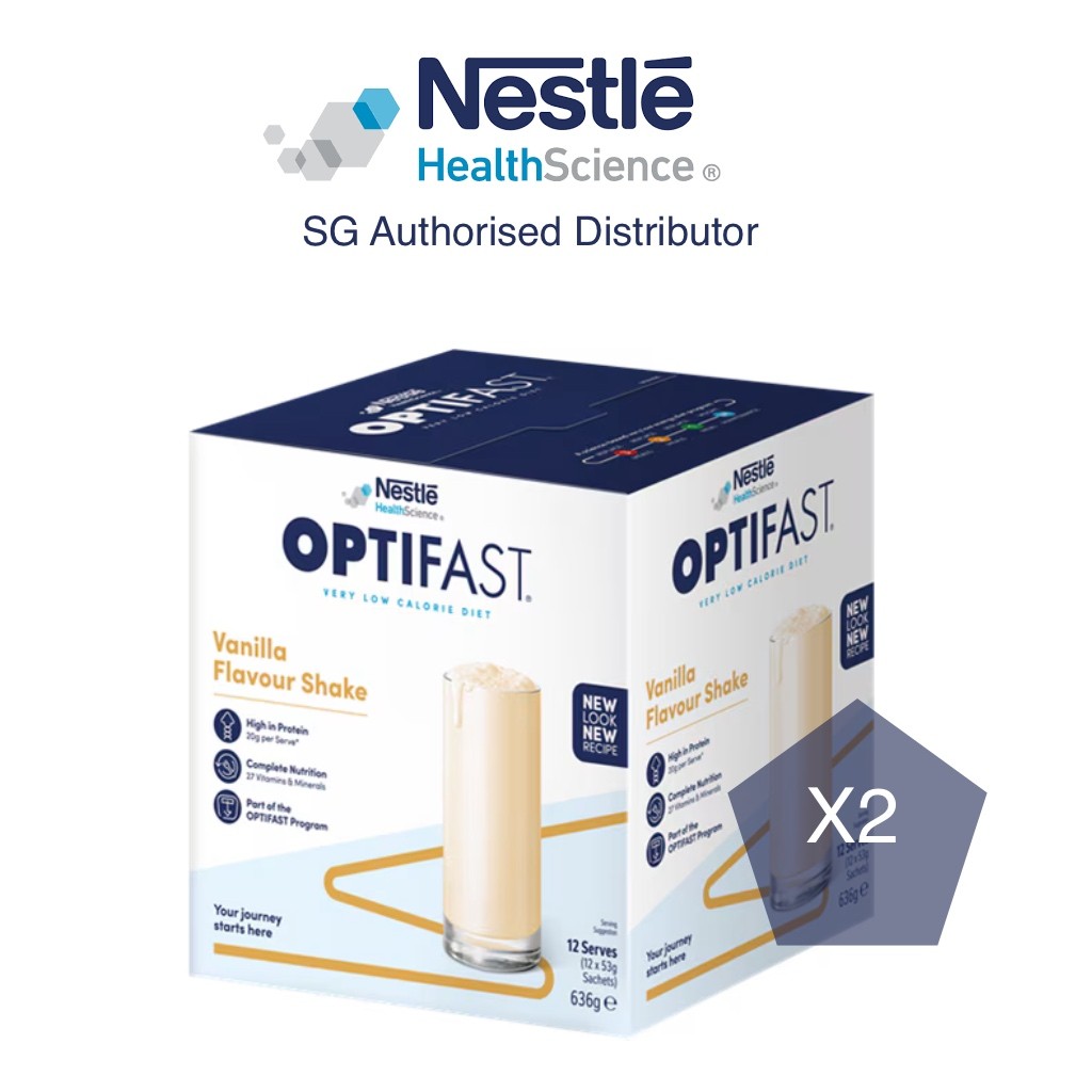 [Bundle of 2] Nestle Optifast Very Low Calorie Diet Milk Shake Vanilla ...