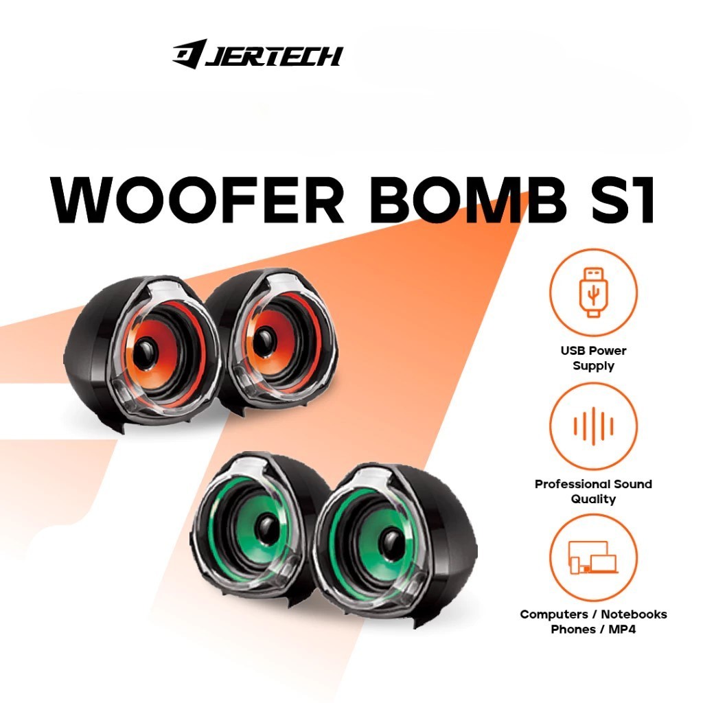 ATLAS JERTECH S1 Woofer Bomb PC Speaker Stereo Speaker System Computer ...