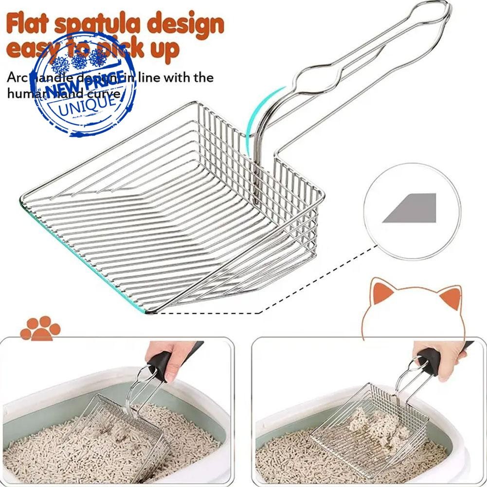 Stainless Steel Cat Litter Scoop Shovel Pet Sand Poop Tool Scooper ...