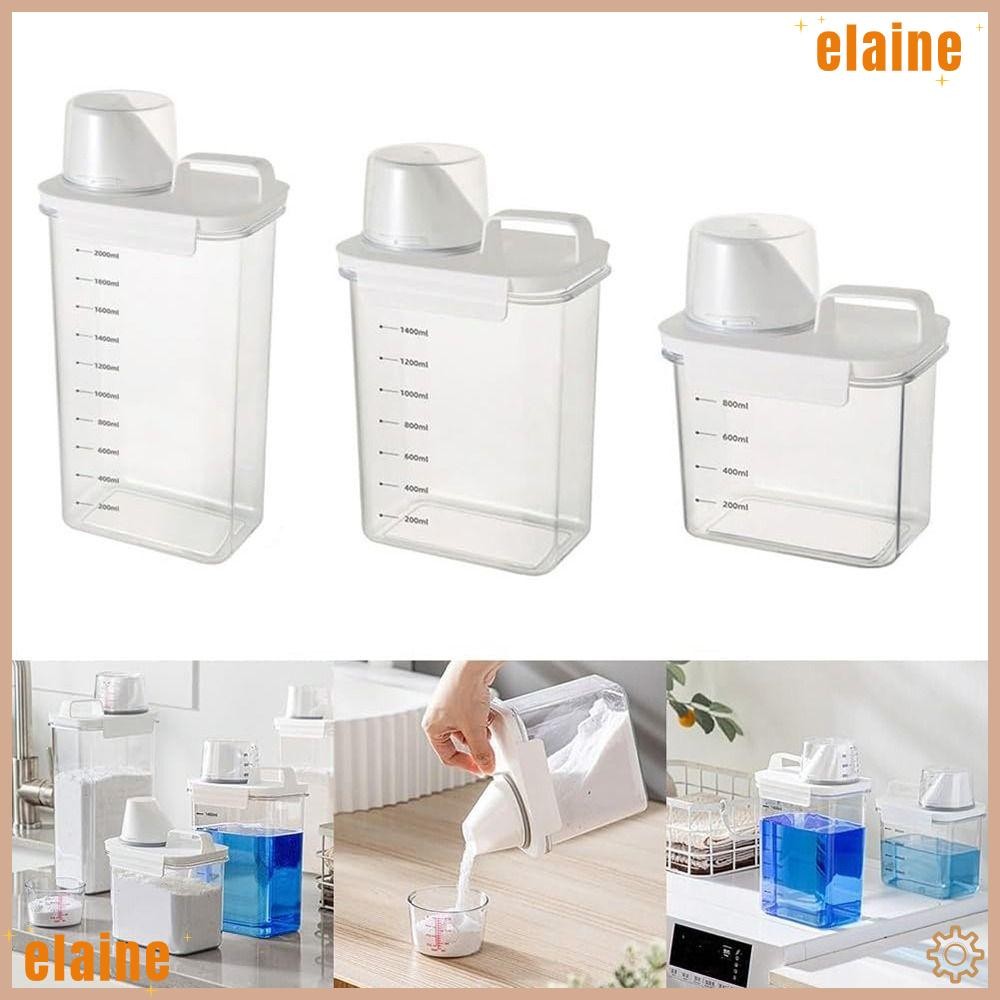 ELAINE2 Washing Powder Dispenser, with Lids Plastic Detergent Dispenser ...