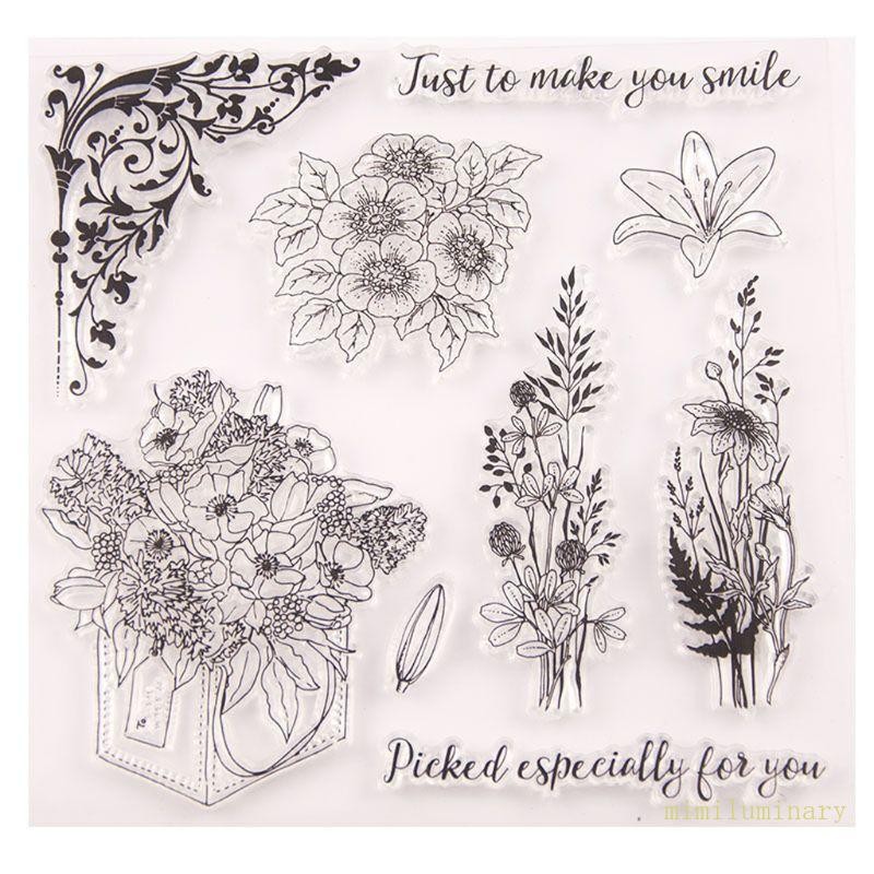 IVY Flowe Clear Stamp Seal Stamps Greeting Card Invitation Card for ...