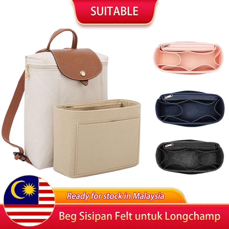 Beg Sisipan Organiser Felt Pouch Lembut Baru untuk Beg Ransel Longchamp ...