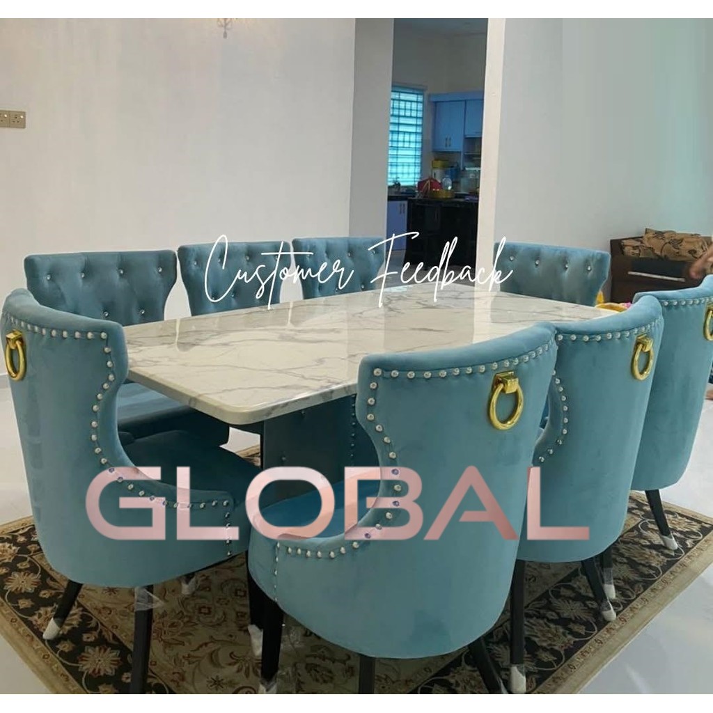 Harga Kilang High Class Chesterfield Dining Chair Kerusi Makan Baldu ...