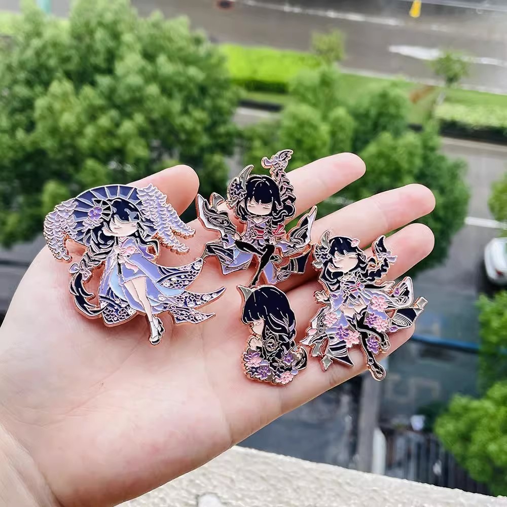 Yuanshen Game Merchandise General Lightning Metal Badge Cartoon Brooch ...