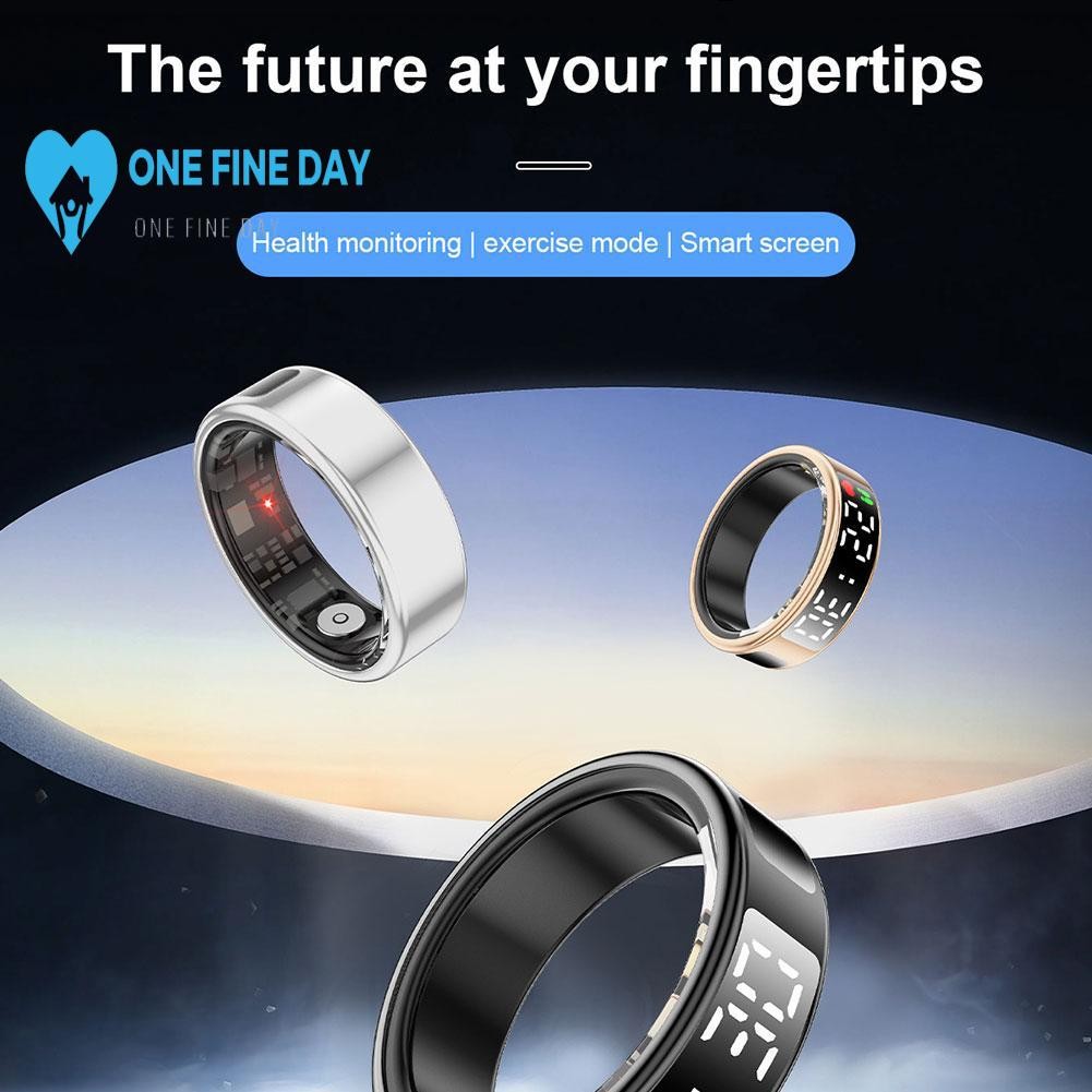 Sr08 Smart Ring Display Heart Rate Blood Oxygen Exercise Multi-function Monitoring Sleep Ip68 ...