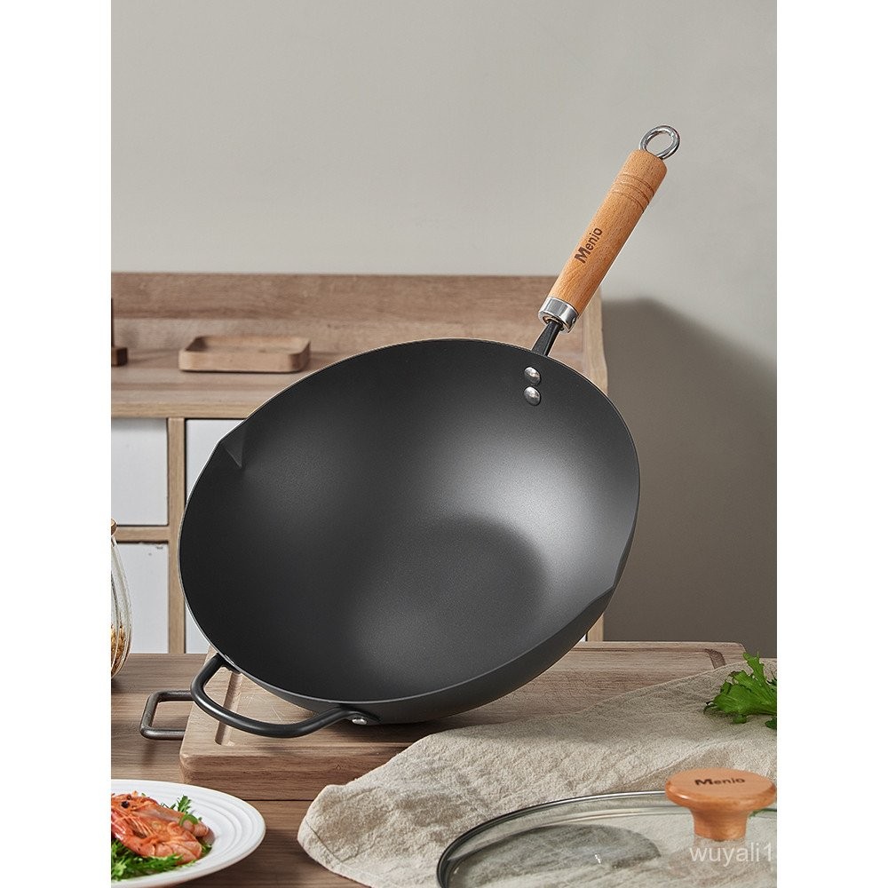 Mingjue British Old-fashioned Iron Gas Stove Dedicated Wok | Shopee ...