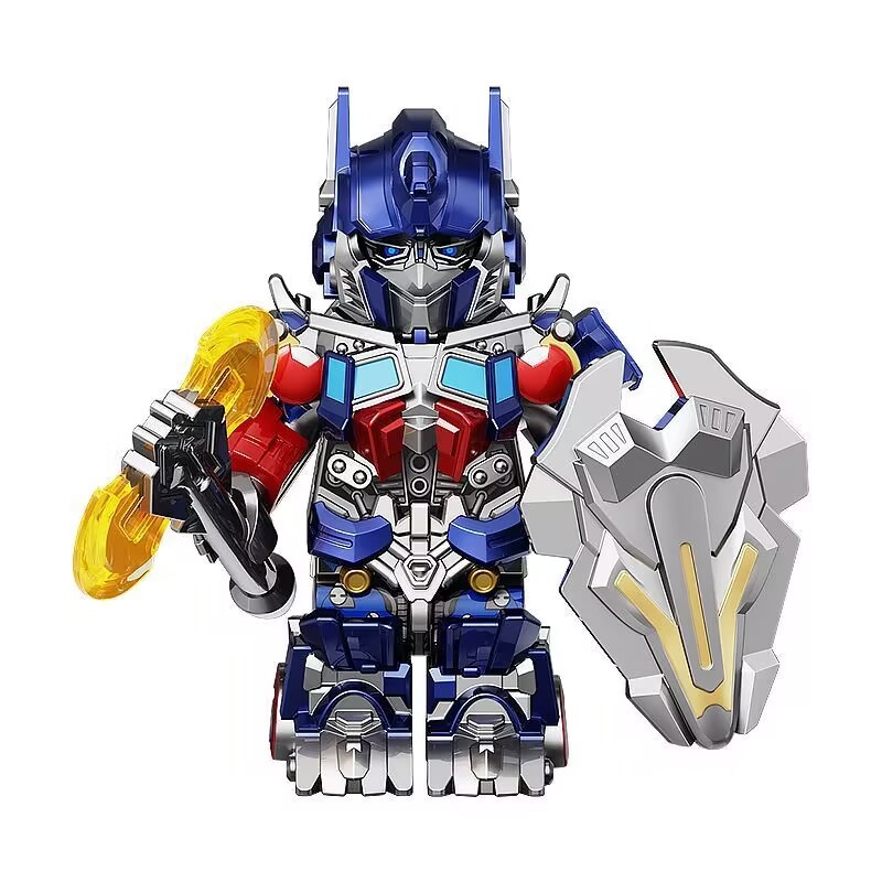 Brick Man Transformers Assemble Kit Models Cute Mini Transforming Car ...