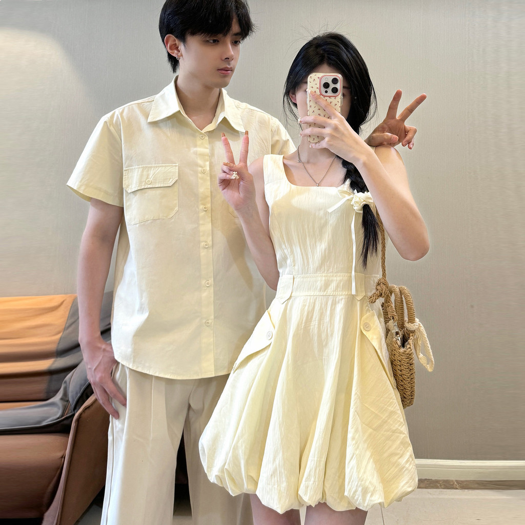 2025 CNY Chinese New Year couple outfit Tang suit 中国风情侣装 French Couple ...